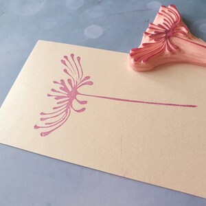 Lilly Rubber Stamp for Cardmaking, Lily Stamp for Best Wishes Card ...