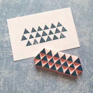 Triangles Rubber Stamp for Art Journal, Texture Background Stamp ...