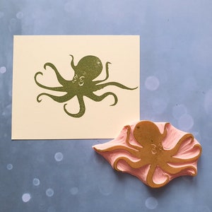 Octopus Rubber Stamp for Scrapbooking, Ocean Animal Stamp for Bullet ...