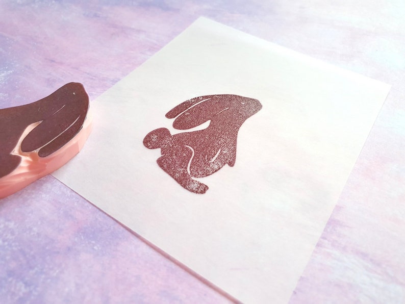 Hare rubber stamp for cardmaking wild animal stamp for kids | Etsy