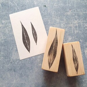Leaf Rubber Stamp Set for Cardmaking, Minimal Decor for Journal, Nature ...
