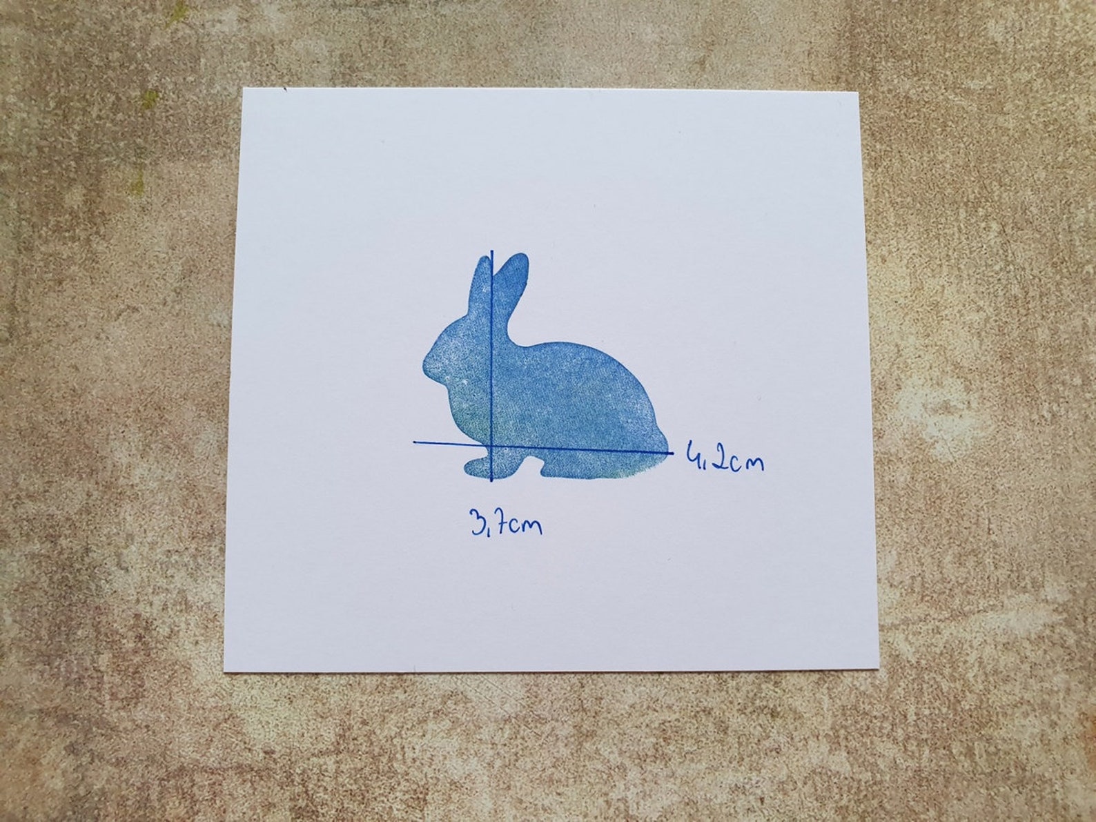 Rabbit Rubber Stamp for Easter Card Cute Bunny Stamp for | Etsy