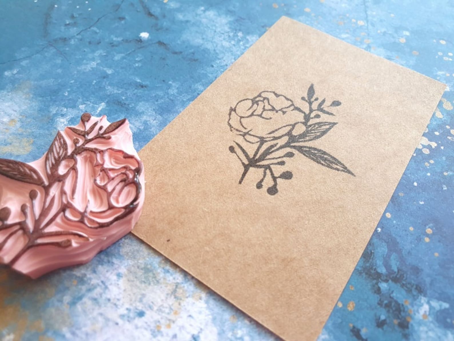 Wild Rose Rubber Stamp for Classic Wedding Flower Bouquet | Etsy