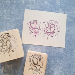 Rose Rubber Stamp Set of 2 for Elegant Wedding Ceremony, Victorian ...