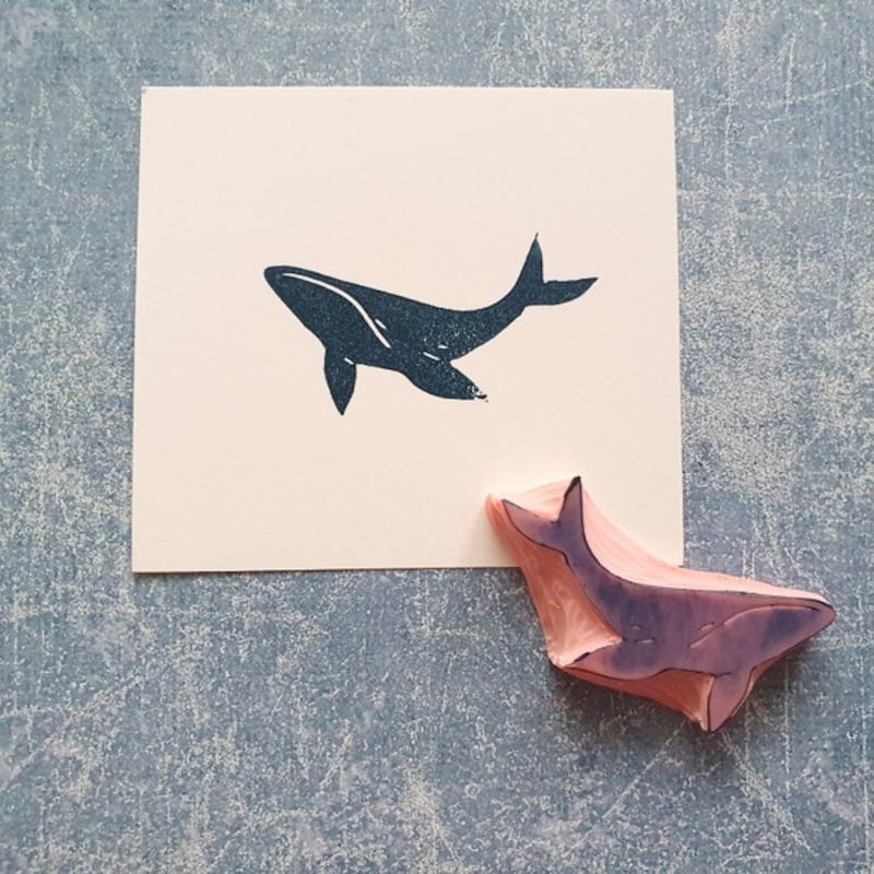 Whale Rubber Stamp - Etsy