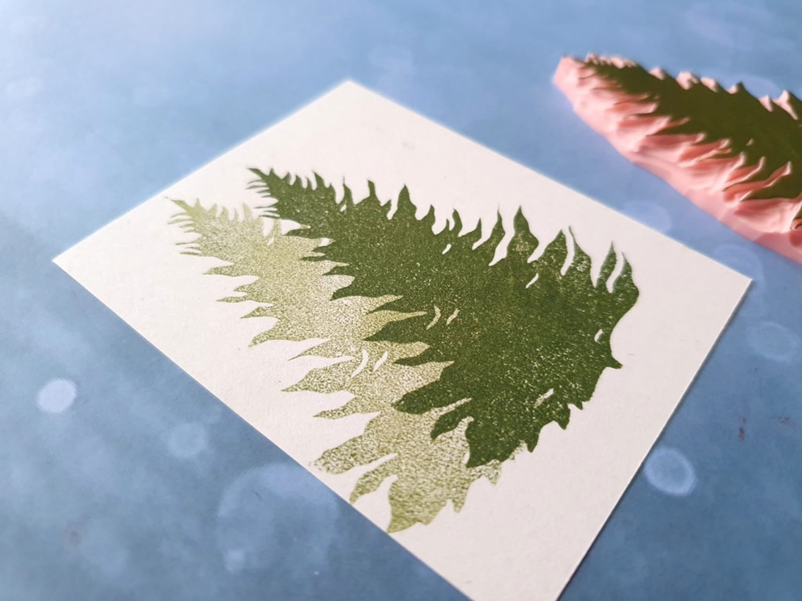 Tree Rubber Stamp for Stamping on Paper Christmas Tree Stamp - Etsy