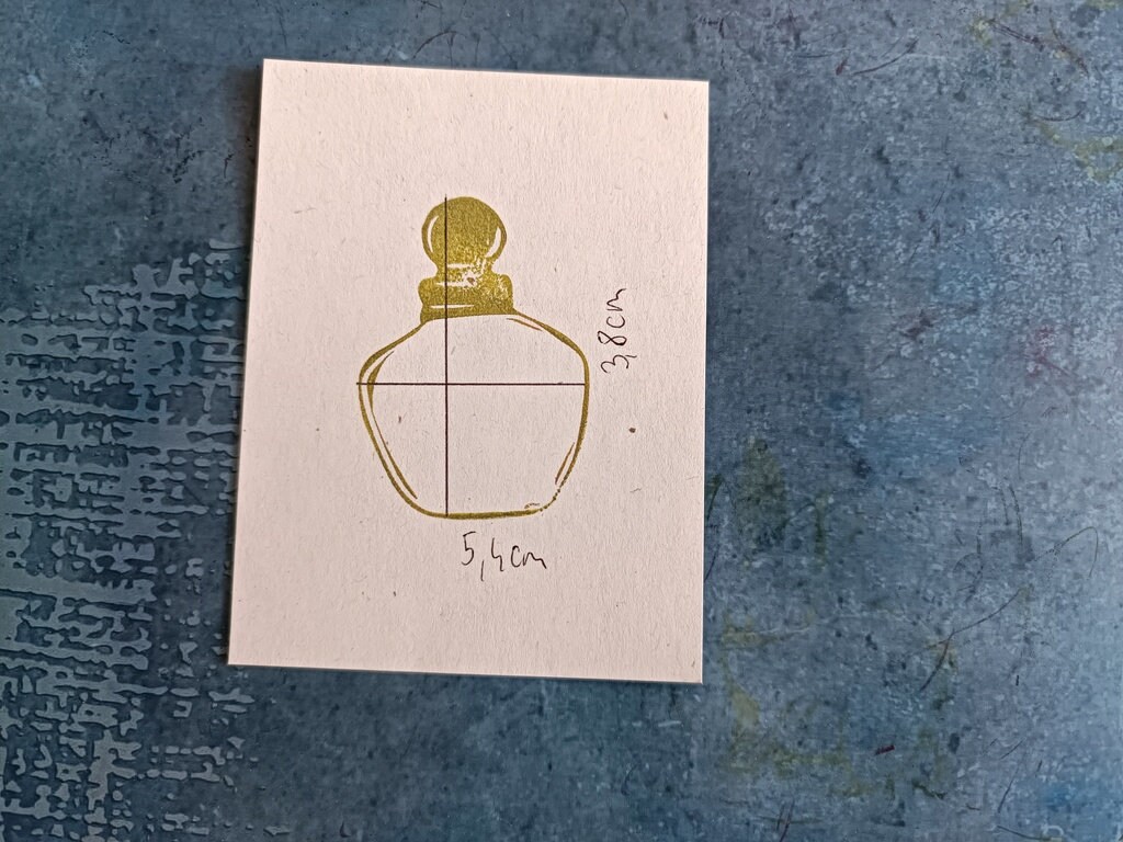 Perfume Bottle Rubber Stamp, Fragrance Bottle Stamp for Journaling ...