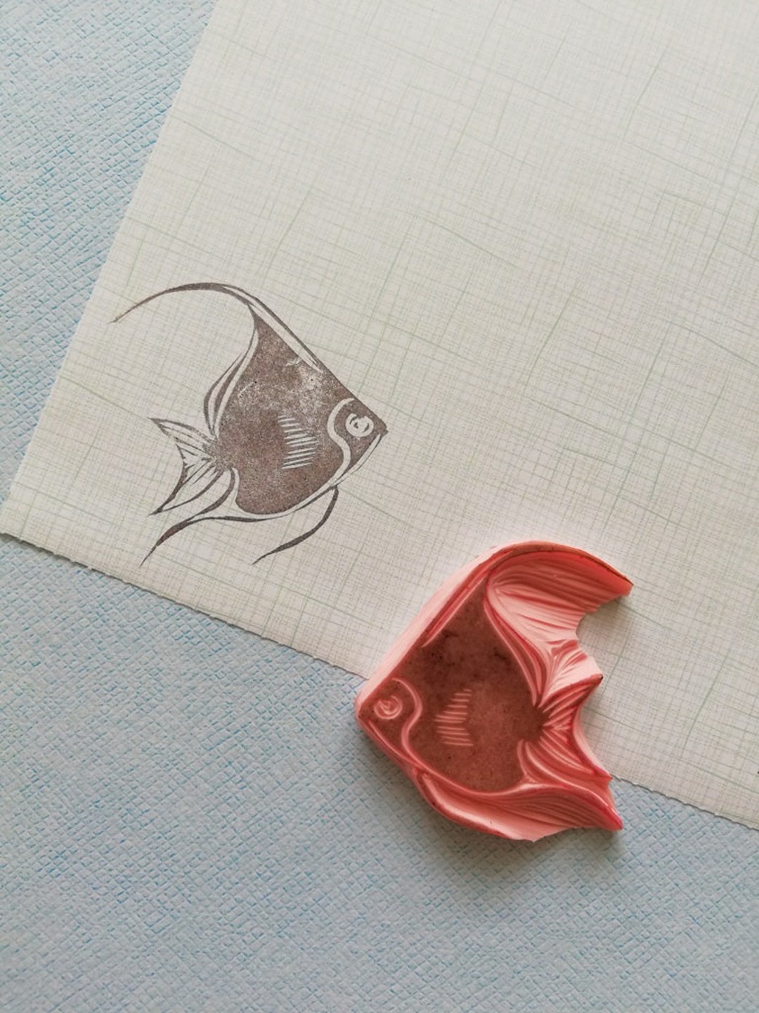 Fish Rubber Stamp for Cardmaking Sea Animal Stamp for - Etsy
