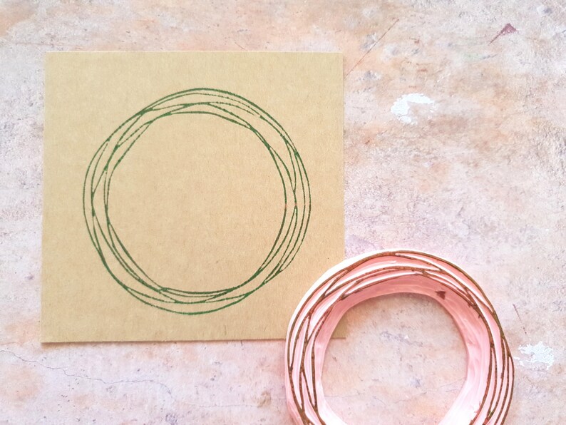 Rings rubber stamp for bullet journal circle shape stamp | Etsy