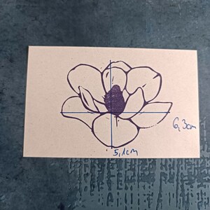 Blossom Flower Stamp for Scrapbooking, Unique Design Botanical Stamp ...