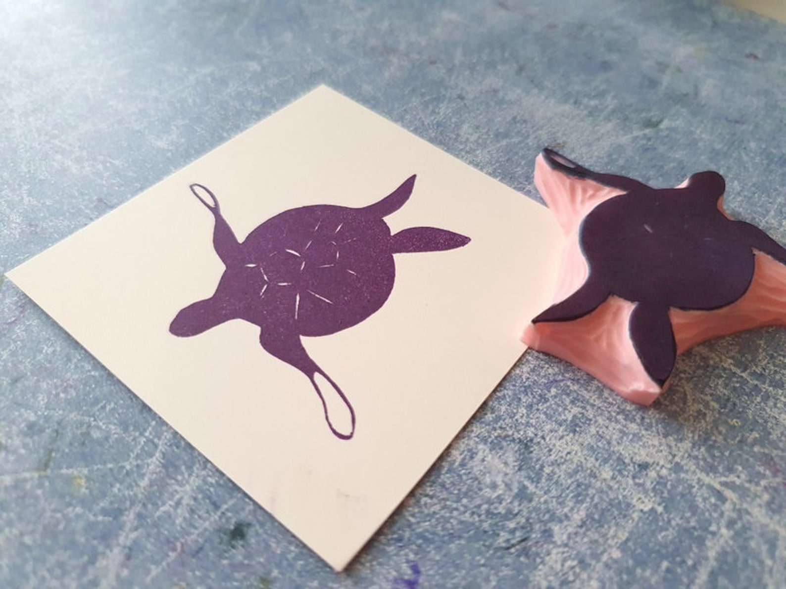 Turtle Rubber Stamp for Journaling Sea Life Stamp for - Etsy