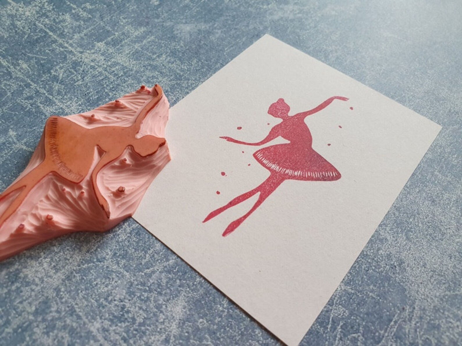 Ballerina Rubber Stamp Dancer Stamp for Birthday Girl Kids | Etsy