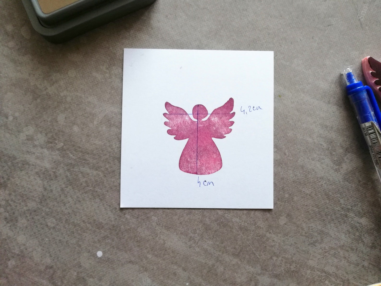 Vintage Angel Rubber Stamp for Christmas Card, Handmade Holiday Decor ...