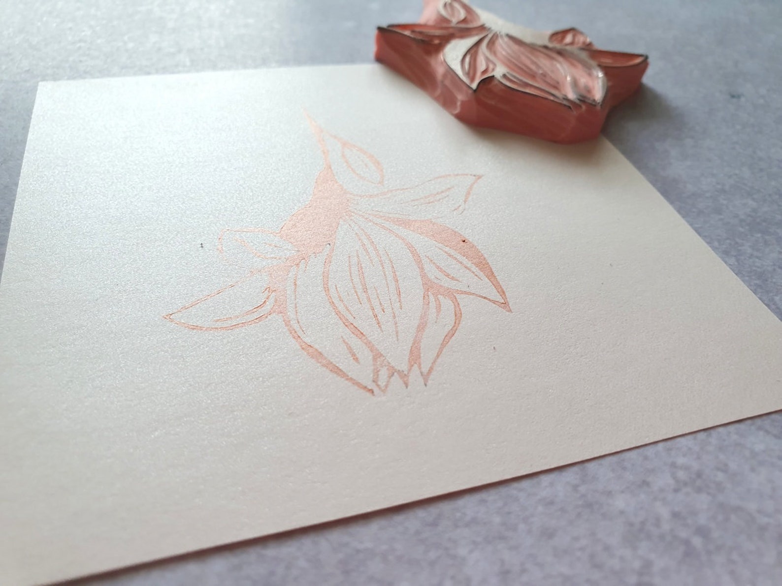 Magnolia Rubber Stamp for Printing on Paper and All Surfaces - Etsy