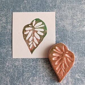 Leaf Rubber Stamp for Scrapbooking, Leaf Printing Block for Crafts ...