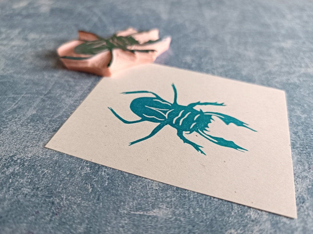 Insect Rubber Stamp, Bug Rubber Stamp, Animal Rubber Stamp, Clay Stamp ...