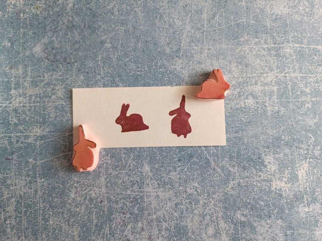 Hare Rubber Stamp for Bullet Journal, Rabbit Decorative Template ...