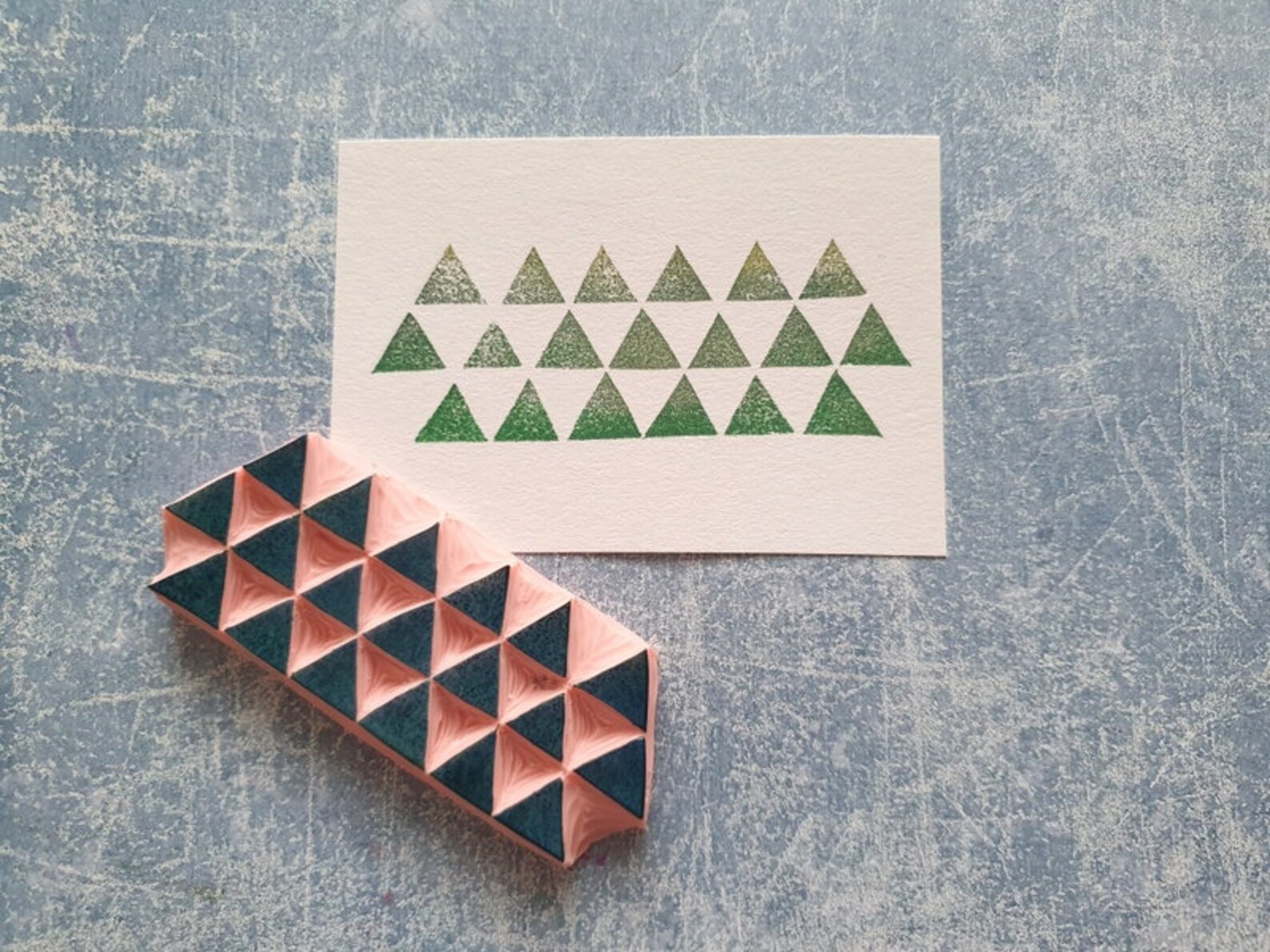 Triangles Rubber Stamp for Art Journal Texture Background - Etsy