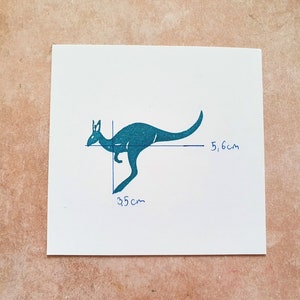 Kangaroo Rubber Stamp for Snail Mail Lovers, Jumping Kangaroo Stamp for ...