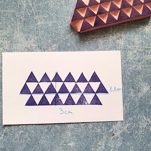 Triangles Rubber Stamp for Art Journal, Texture Background Stamp ...