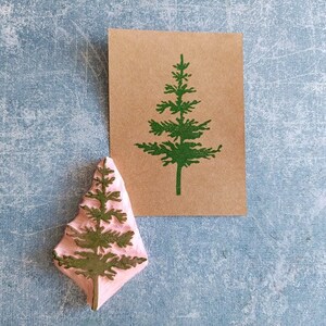 Pine Tree Rubber Stamp, Wild Forest Stationery, Christmas Cardmaking ...
