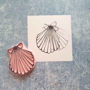 Seashell Rubber Stamp Sea Treasures Stamp Scrapbooking - Etsy