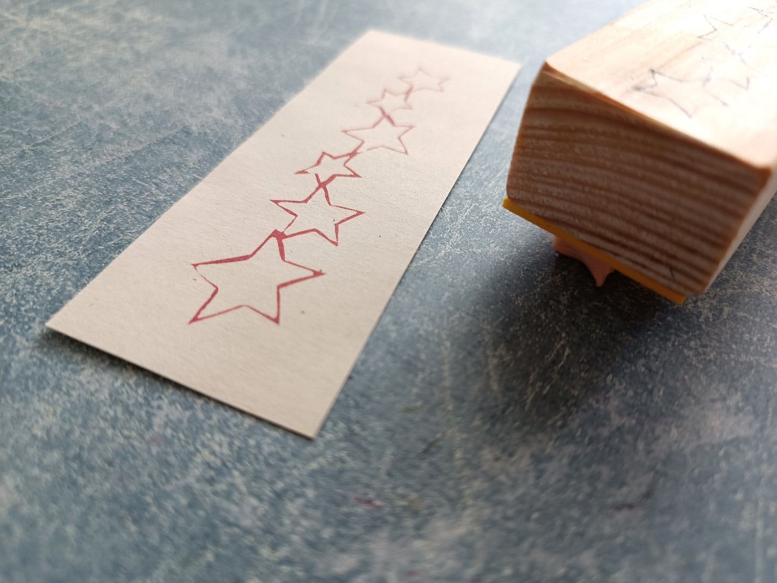 Christmas Stars Rubber Stamp, Star Textile Print, Cardmaking Pattern ...