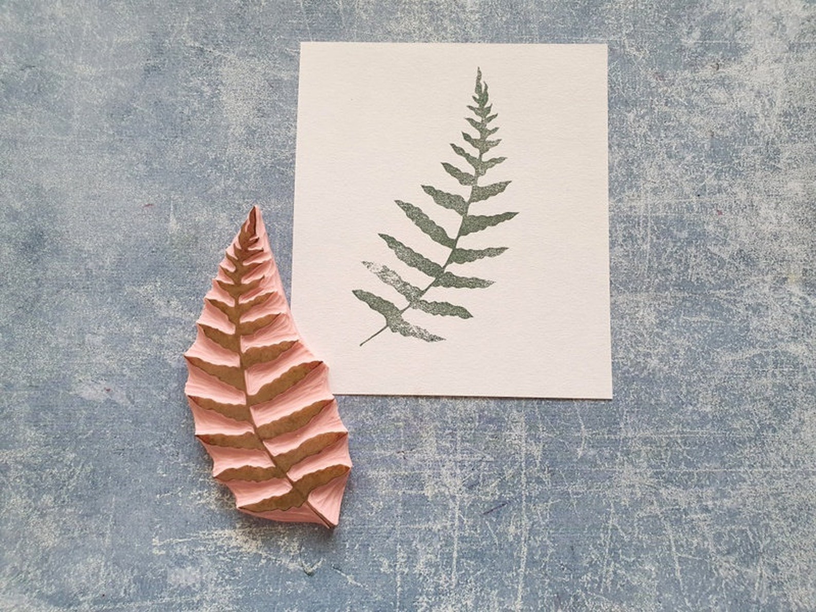 Fern Rubber Stamp, Wildlife Plant Ephemera, Clay Printing, Daily ...
