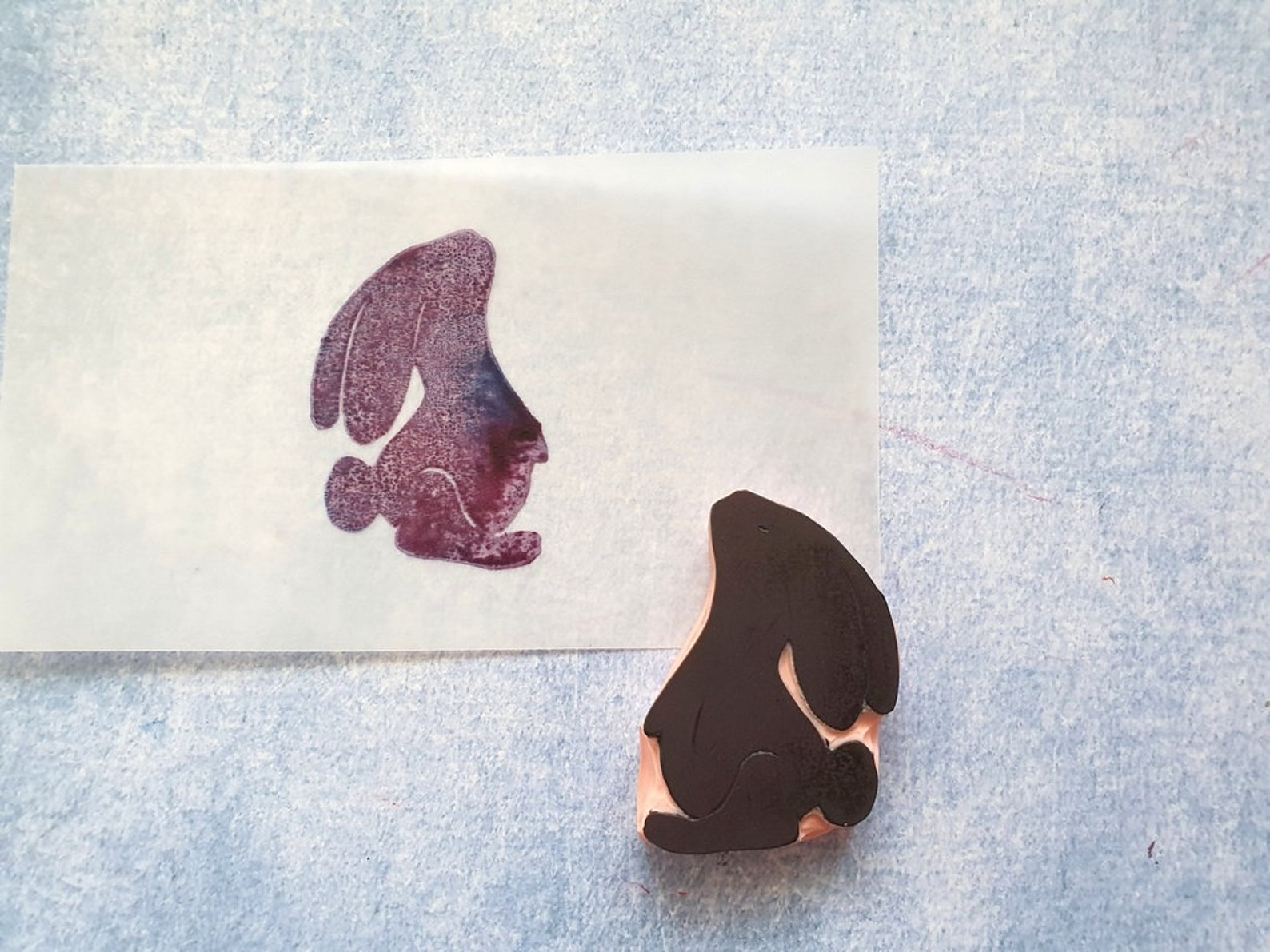 Hare Rubber Stamp for Cardmaking Wild Animal Stamp for Kids - Etsy