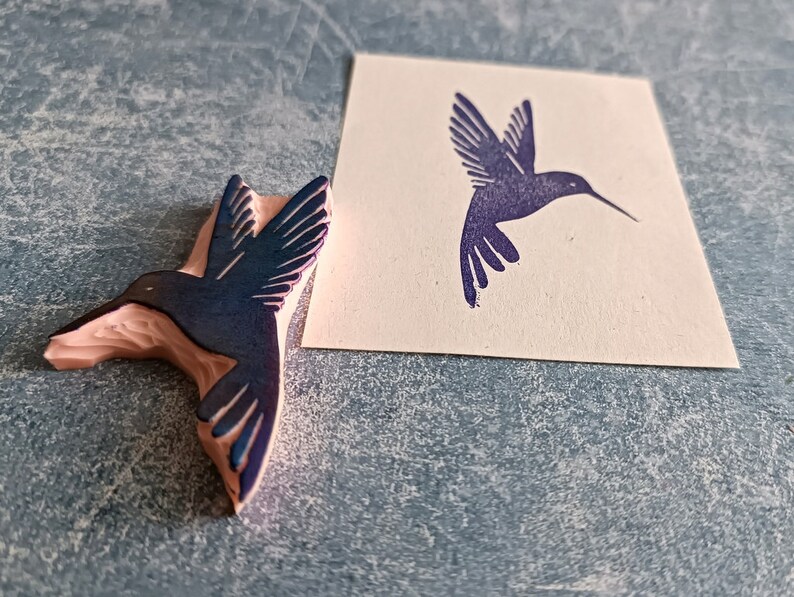 Humming Bird Rubber Stamp for Journal, Exotic Bird Stamp for ...