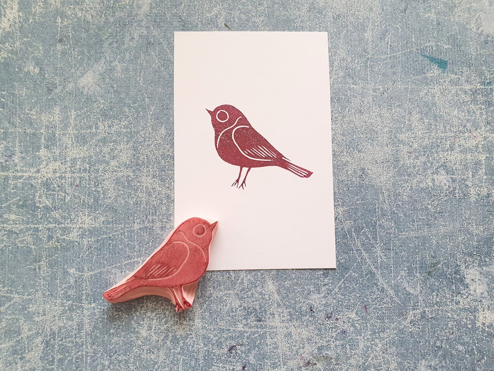 Bird Rubber Stamp for Art Journal, Wild Animal Stamp for Scrapbooking ...