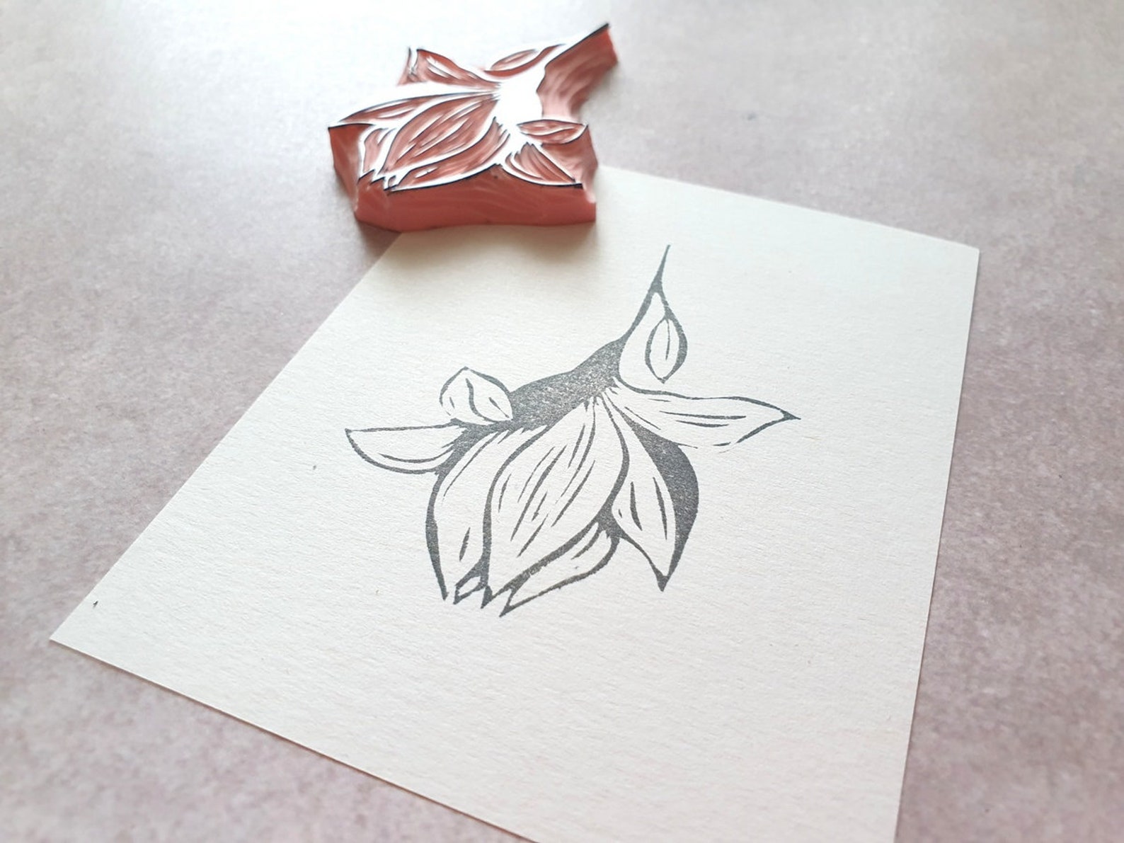 Magnolia Rubber Stamp for Printing on Paper and All Surfaces - Etsy