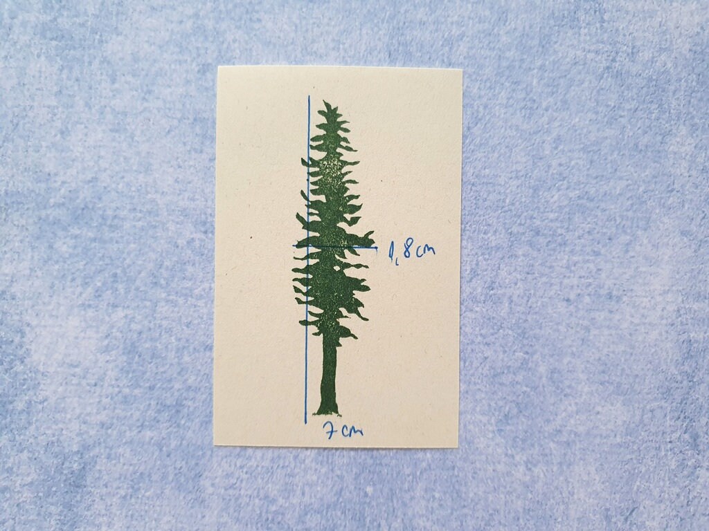 Tree Rubber Stamp for Cardmaking, Wildlife Christmas, Nature Tree ...
