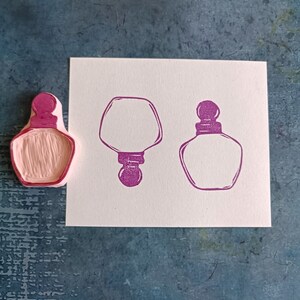 Perfume Bottle Rubber Stamp, Fragrance Bottle Stamp for Journaling ...