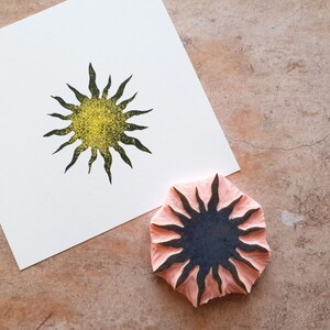 Sun Rubber Stamp for Bullet Journal Sunshine Stamp for Snail | Etsy