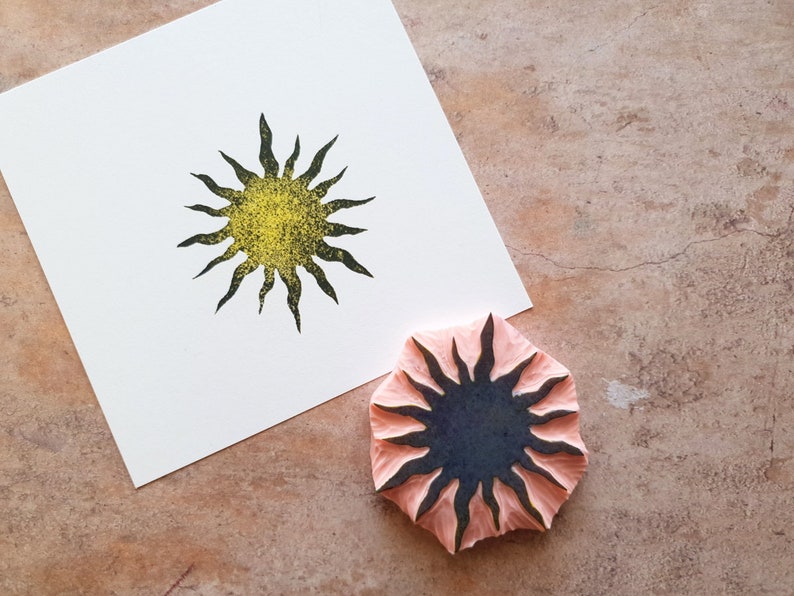 Sun Rubber Stamp for Bullet Journal Sunshine Stamp for Snail | Etsy