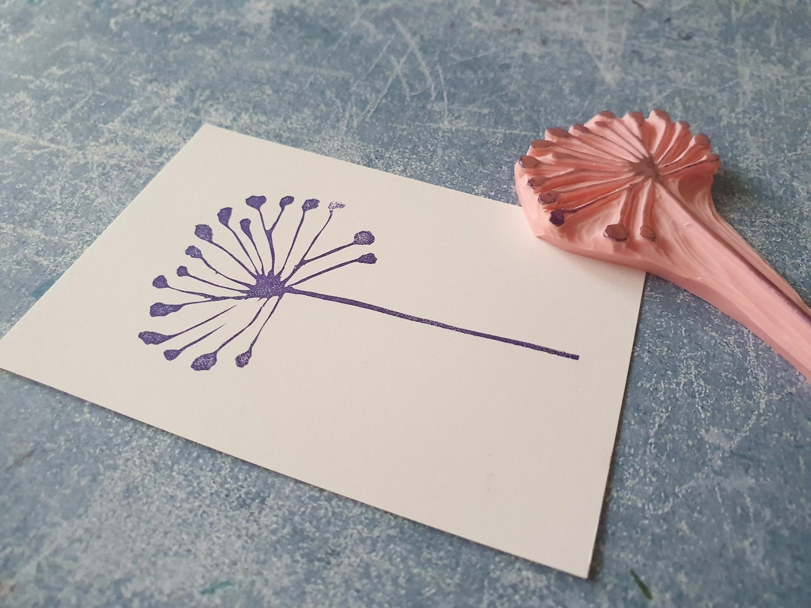 Dandelion Rubber Stamp for Scrapbooking, Hand Drawing Stamp, Journaling ...