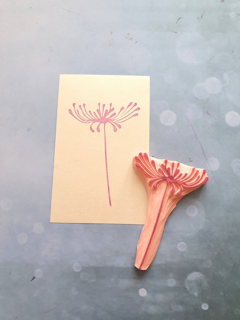 Lilly Rubber Stamp for Cardmaking Lily Stamp for Best Wishes - Etsy
