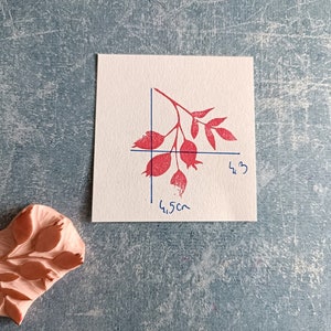 Holly Rubber Stamp for Cardmaking, Christmas Twig Stamp for ...