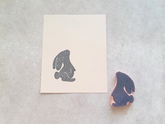 Hare rubber stamp for cardmaking wild animal stamp for kids | Etsy