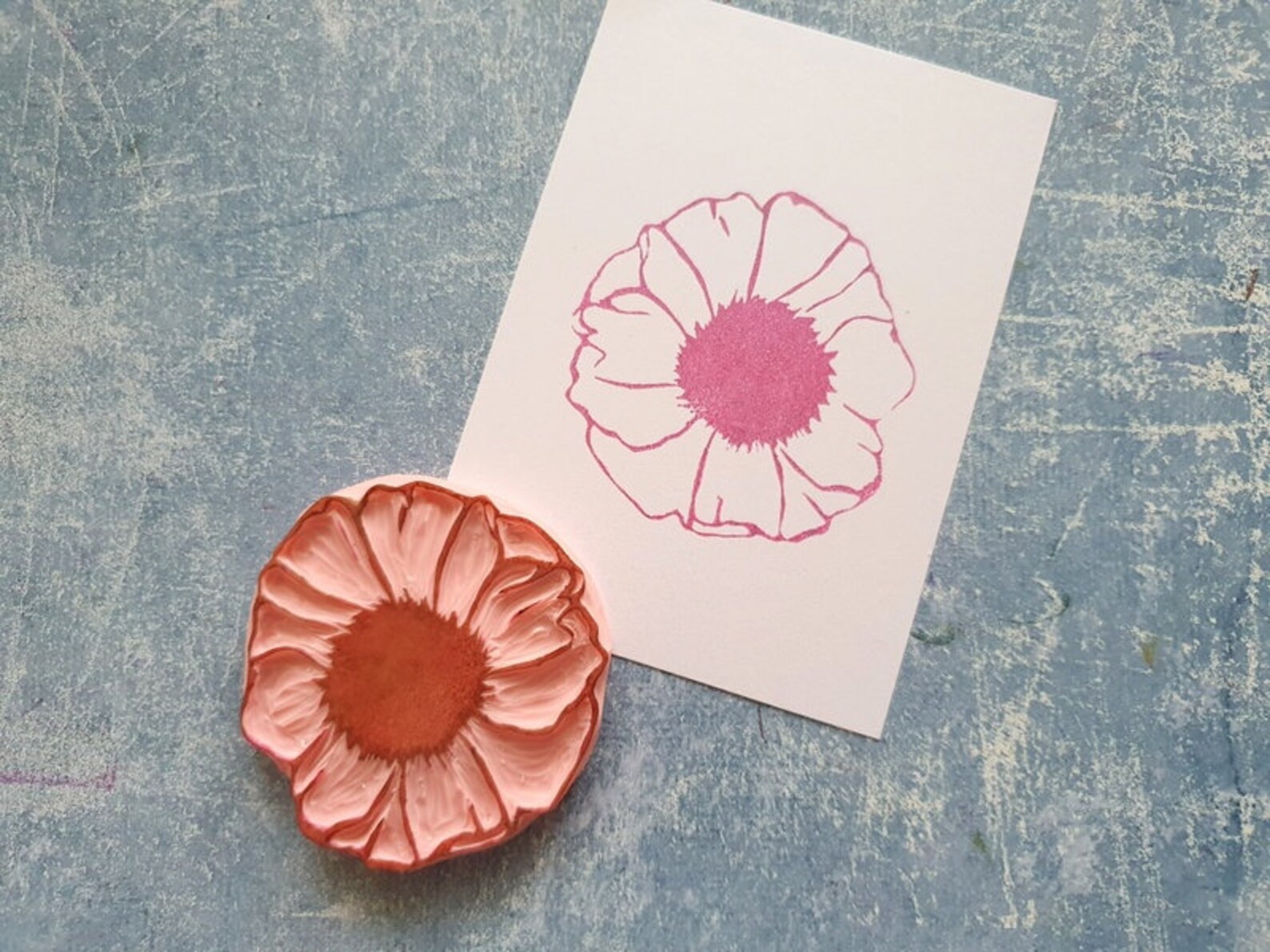Blossom Flower Rubber Stamp for Cardmaking Floral Stamp for | Etsy