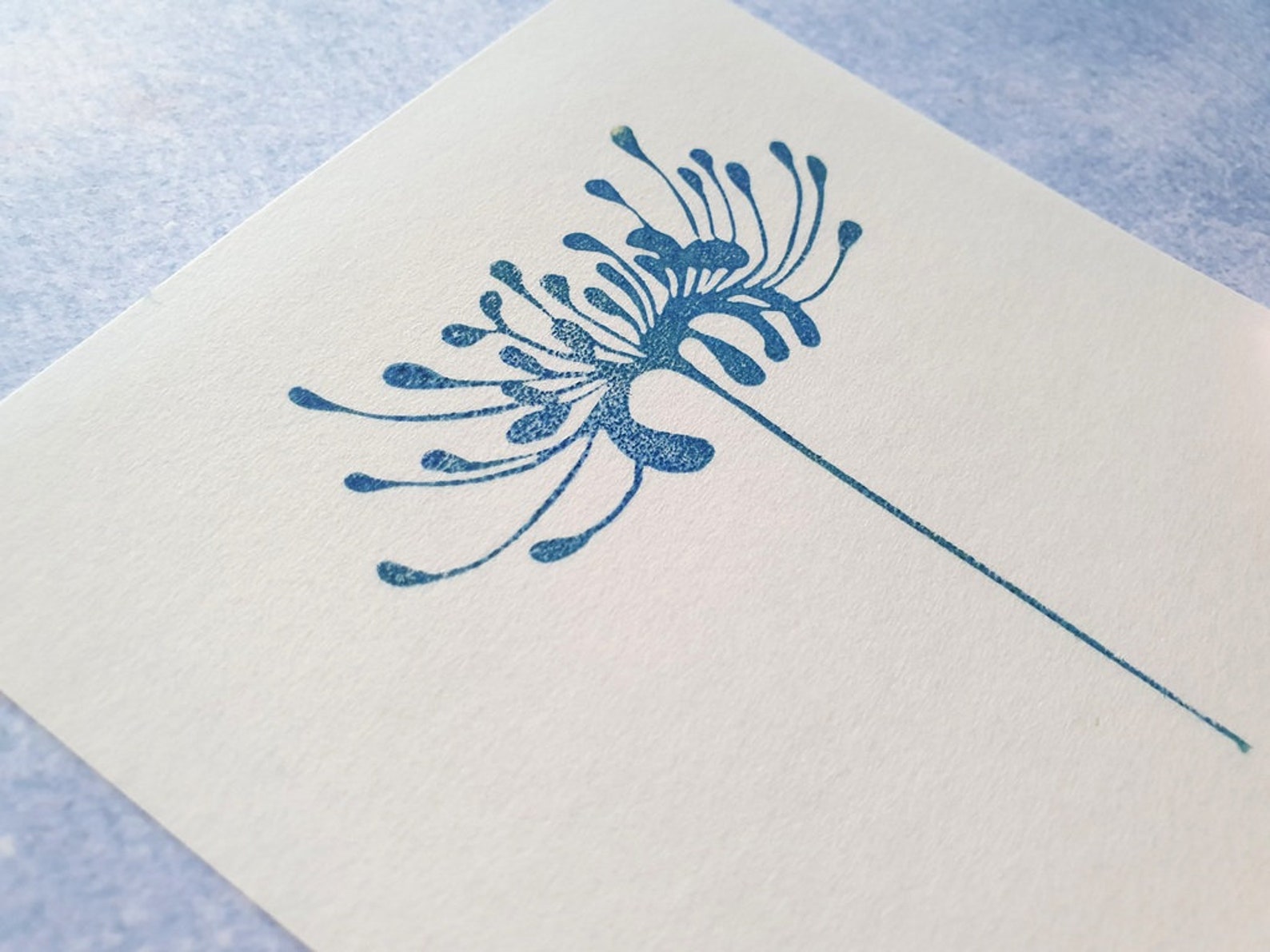 Japanese lily rubber stamp for handmade cards asian flower | Etsy