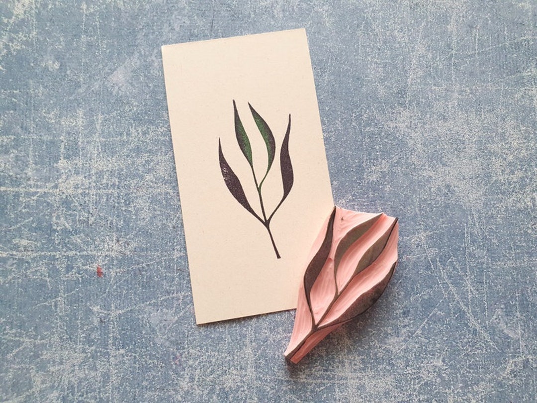 Leaf Rubber Stamp for Cardmaking, Handmade Ephemera, Papercut Leaf ...