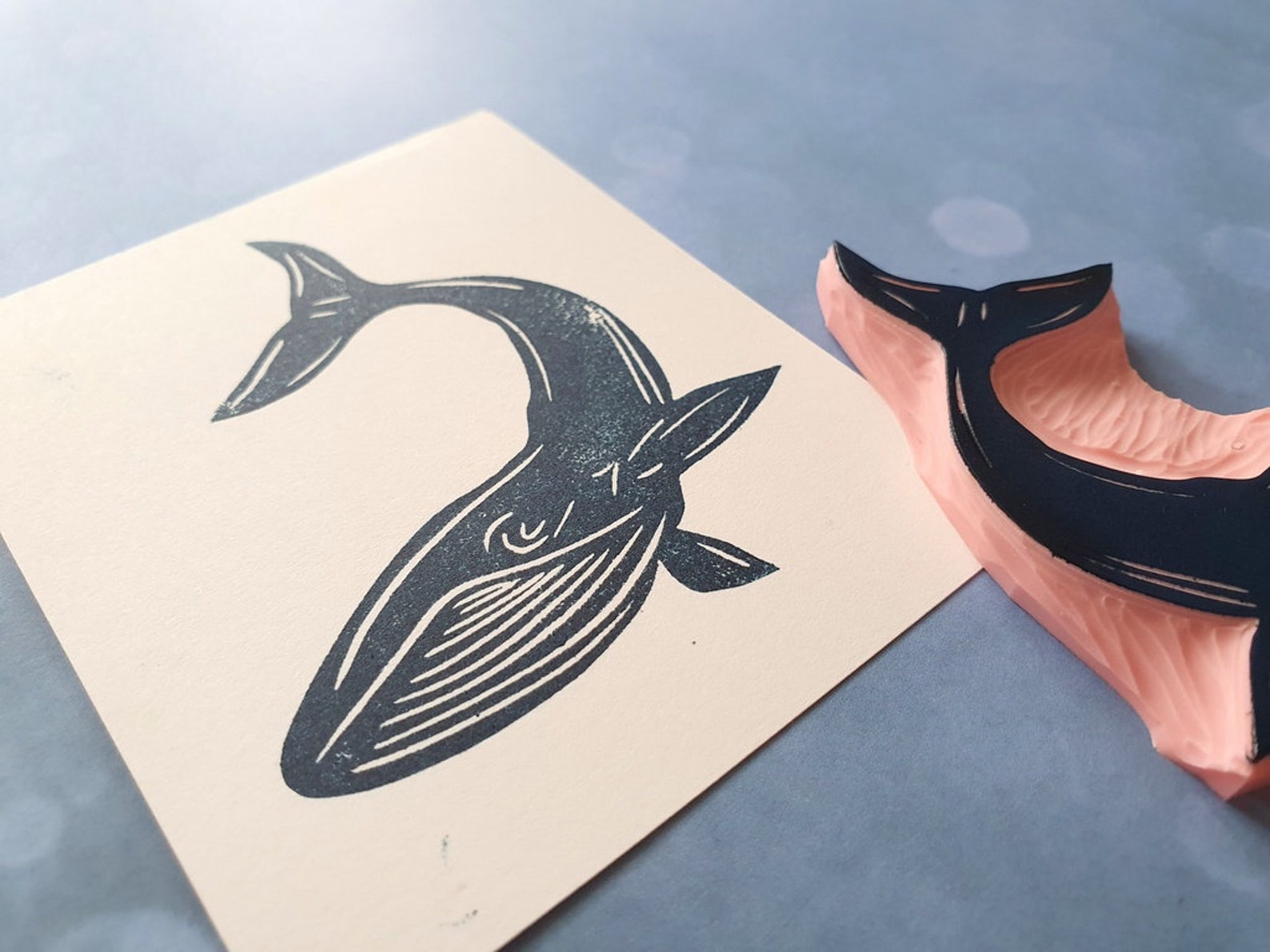 Whale Rubber Stamp for Junk Journal Ocean Fish Stamp Animal | Etsy
