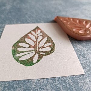 Leaf Rubber Stamp for Scrapbooking, Leaf Printing Block for Crafts ...