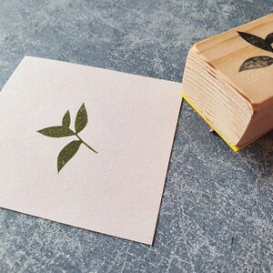 Green Tea Leaf Rubber Stamp, Herbal Leave Stamp, Bullet Journal ...