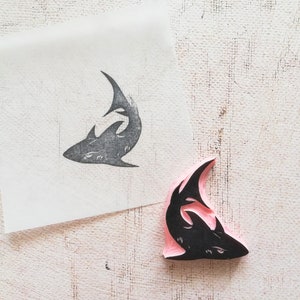 Scary Shark Rubber Stamp for Daily Planner, Sea Animal for Decorative ...