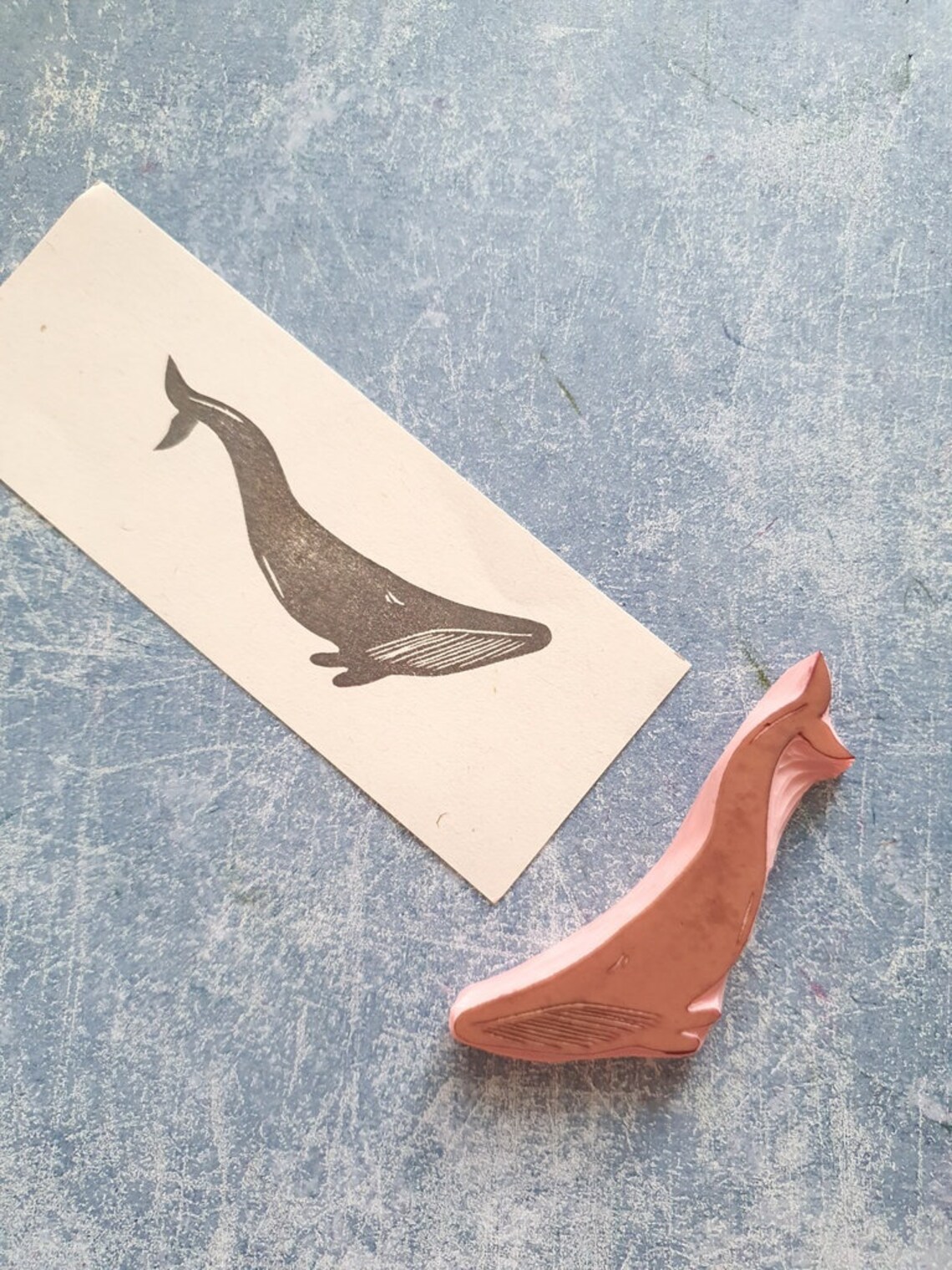 Whale Rubber Stamp for Cardmaking, Ocean Animal Stamp for Scrapbooking ...