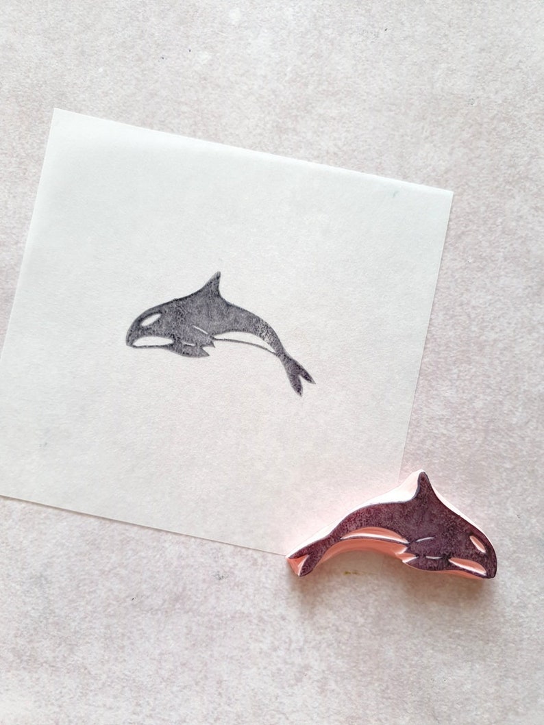Dolphin rubber stamp for bullet journal whale animal stam for | Etsy