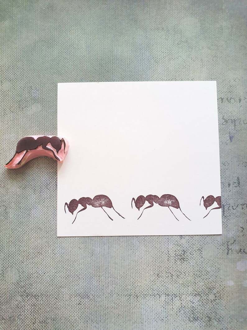 Ant rubber stamp for junk journal insect stamp for creative | Etsy